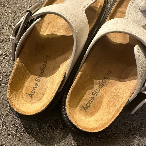 Acne Studios | Shoes | Acne Studios Leather Thong Platform Sandals ...